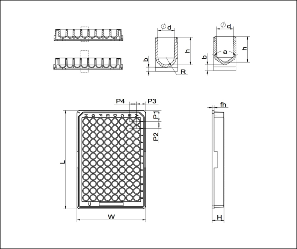 96圆孔微孔板 U/V型-96圆孔微孔板 U/V型-美杏高德